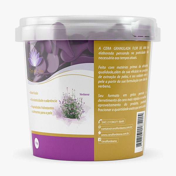 Cera Epilatória Granulada Verbena Flor de Ana 150g – Multidepil